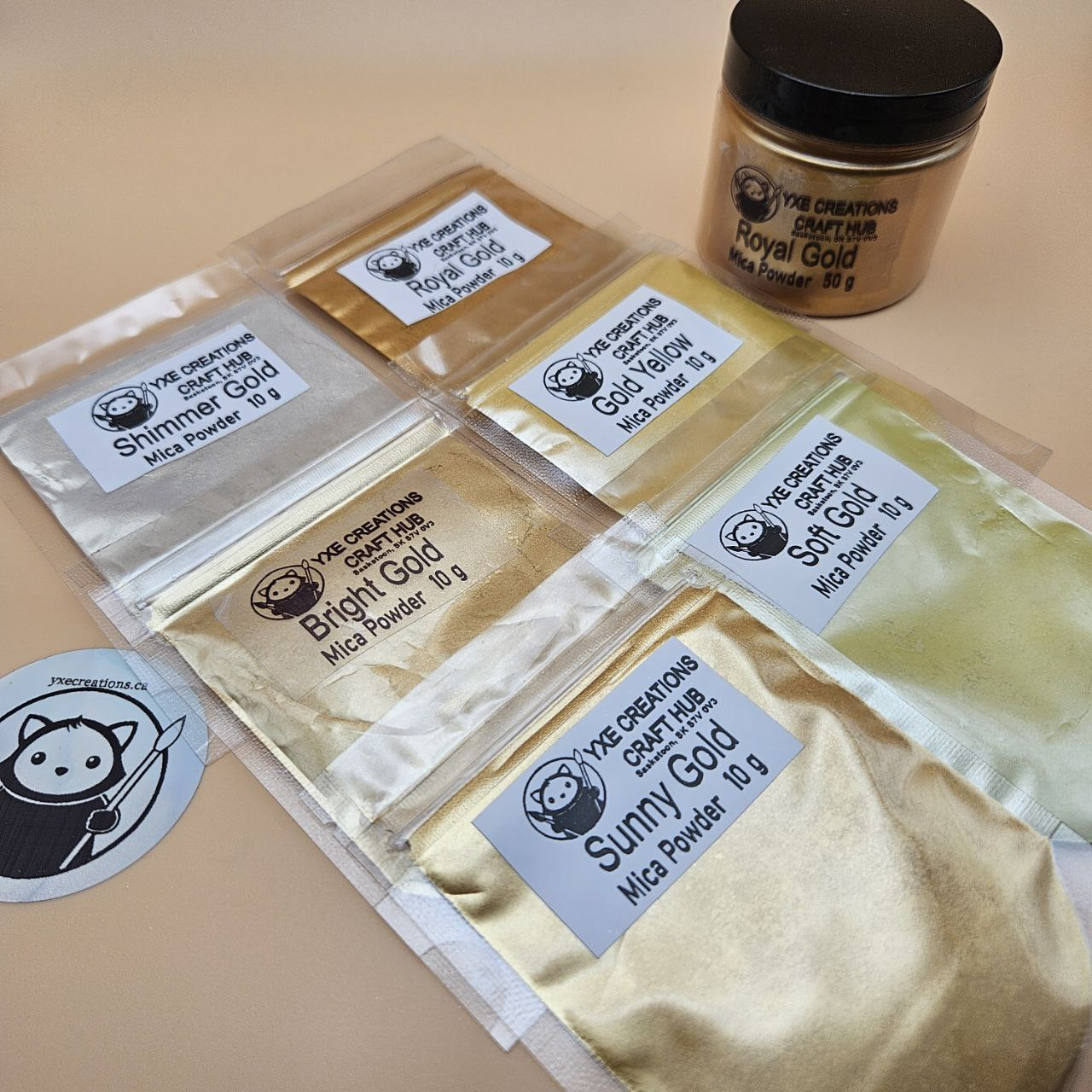 Mica Powder Gold Luster Series – YXE Creations Craft Hub